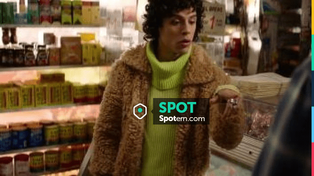 Camel Ted­dy Jack­et worn by Ginger Lopez (Jonny Beauchamp) in Katy ...
