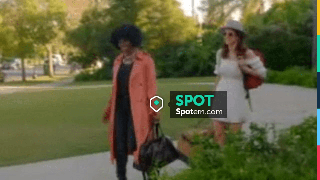 Orange long trench worn by Taylor Harding (Kirby Howell-Baptiste) in ...