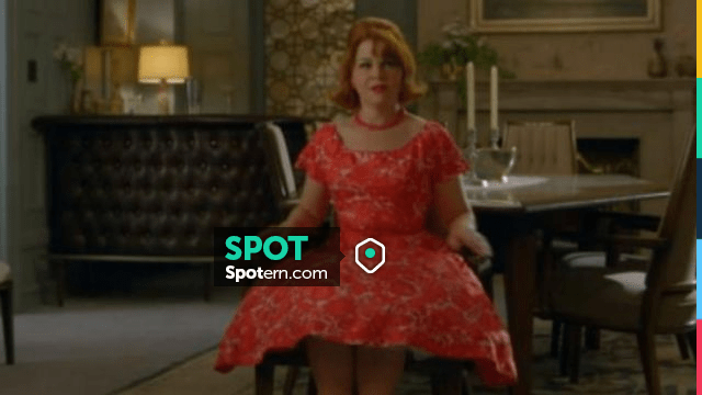 Red and white dress worn by Beth Ann Stanton (Ginnifer Goodwin) in Why ...