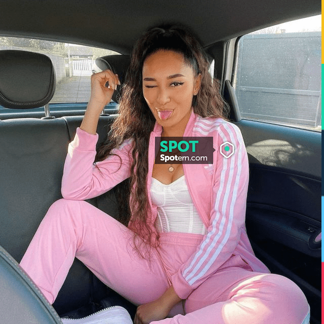 The pink jacket Adidas worn by Maile Akln on his account Instagram ...