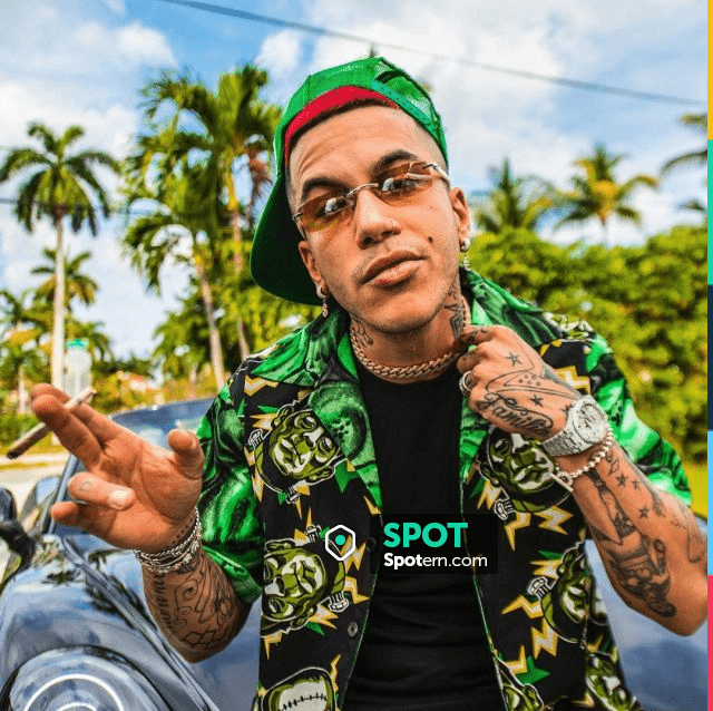 The shirt poplin printed Frankenstein Sfera Ebbasta on his account ...