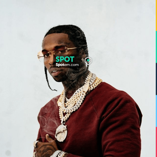 Earrings worn by Pop Smoke on his Instagram account @realpopsmoke | Spotern