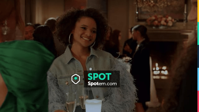 The jean jacket David Koma worn by Vanessa Devraux (Jade Payton) in the ...