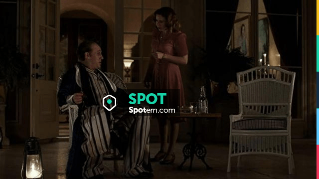 White and black striped silk pajamas worn by Fonse (Tom Hardy) as seen ...