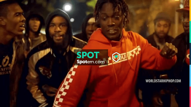 Sweatshirt hooded red and white of a dancer in the clip Kooda of ...