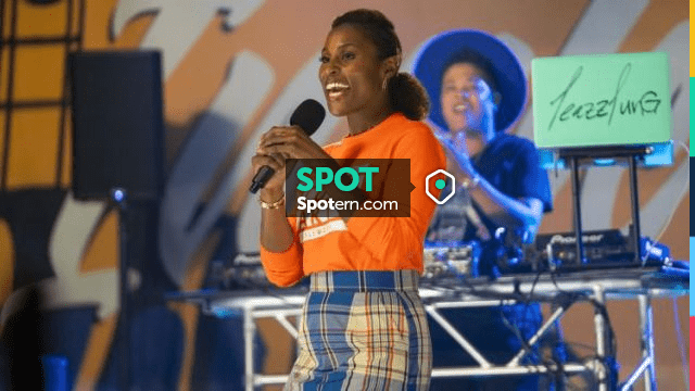 Long Sleeve Orange Block Party shirt worn by Issa Dee (Is­sa Rae) as ...