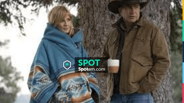Kelly Reilly Yellowstone Blue Hooded Coat worn by Beth Dutton (Kelly ...