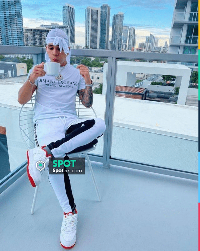 Nike Air Force 1 '07 “White/Red” sneakers worn by Kevvo on his ...