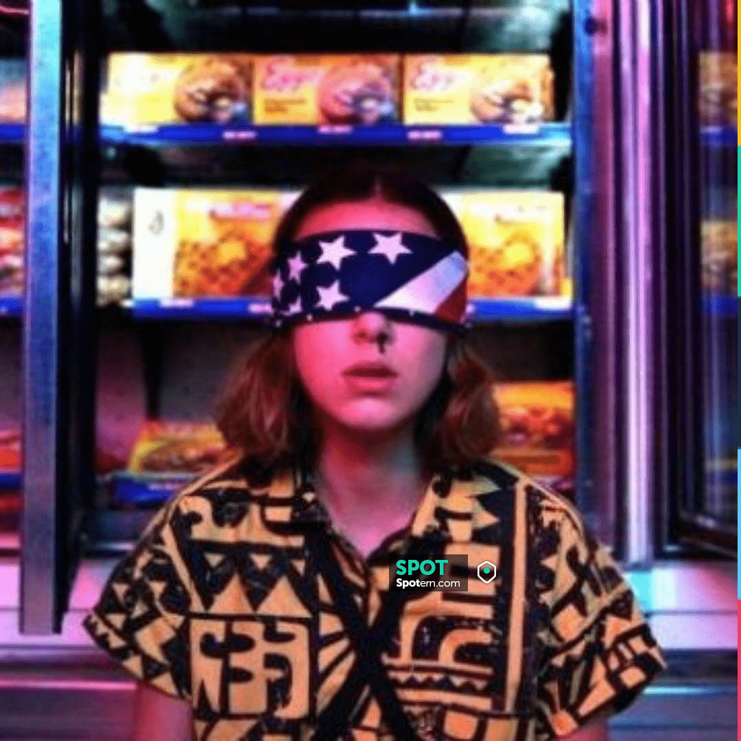 The shirt print­ed aztec of 11 / Eleven (Mil­lie Bob­by Brown) in ...