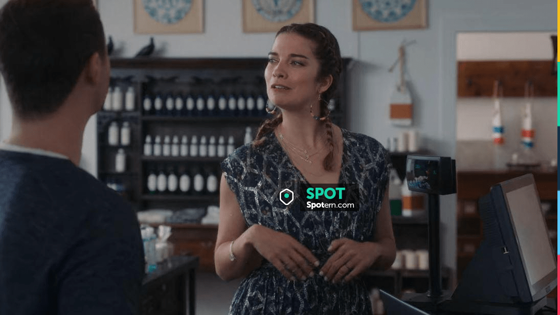 Iro Flavia Vestido de manga de seda metálica usado por Alexis Rose ...