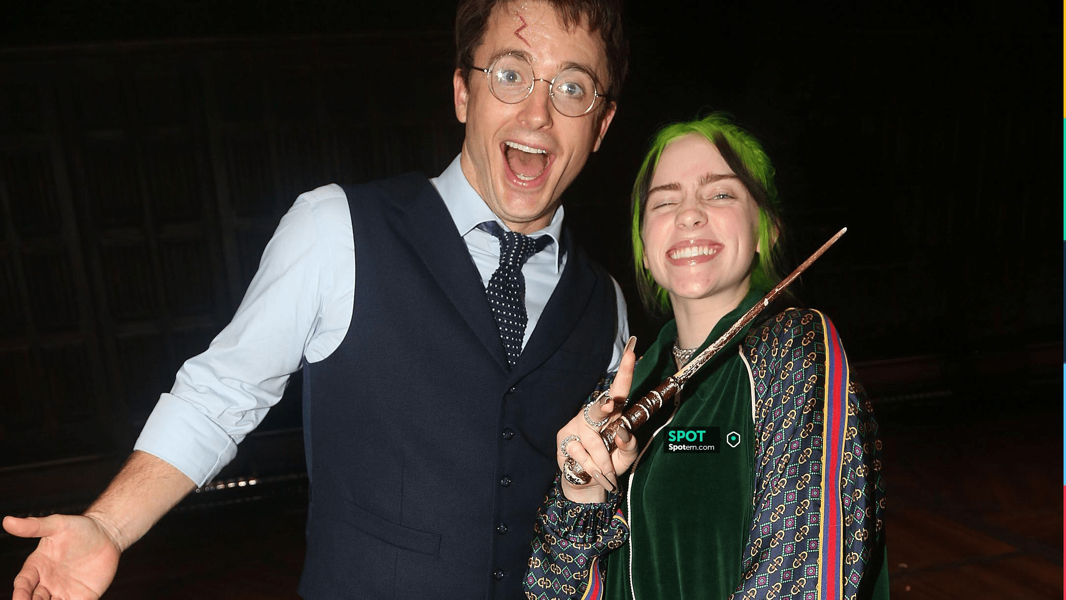 Gucci Track jacket worn by Billie Eilish backstage at "Harry Potter and ...