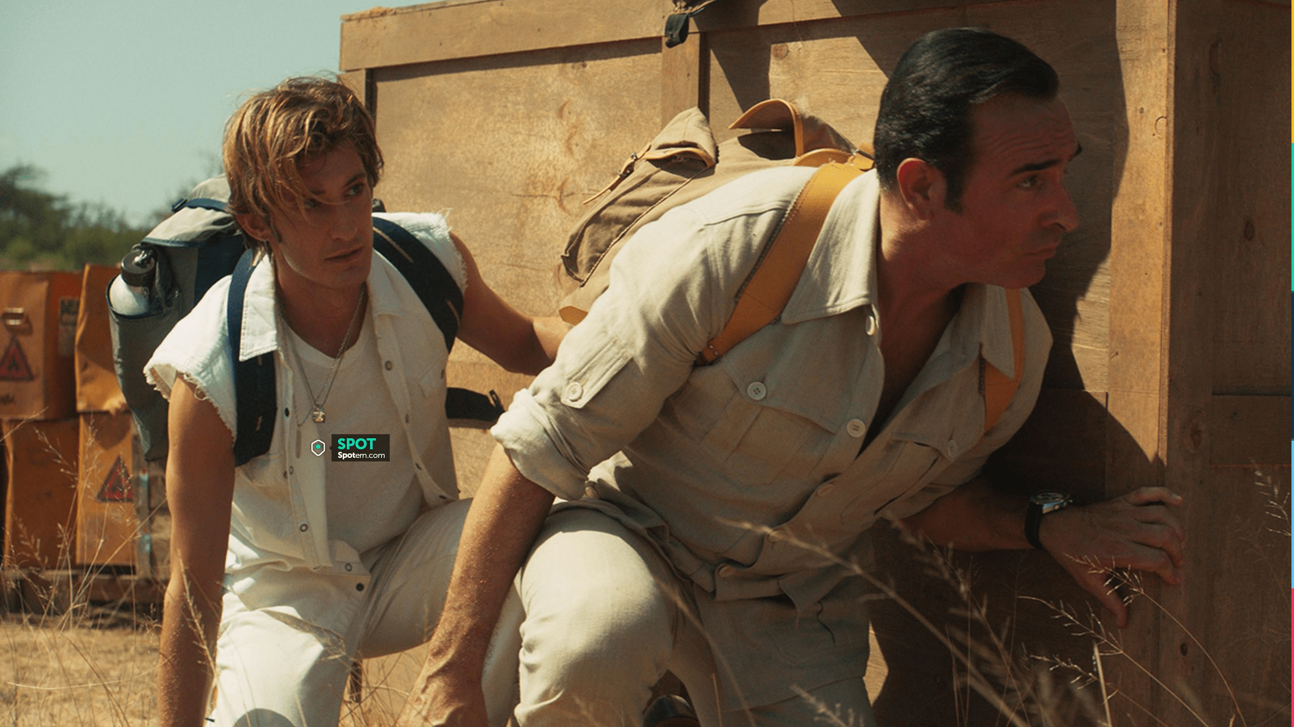 The denim jacket white sleeveless of OSS 1001 (Pierre Niney) in the ...