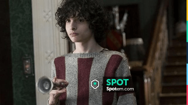 Gray sweatshirt with red stripes worn by Miles Fairchild (Finn Wolfhard ...