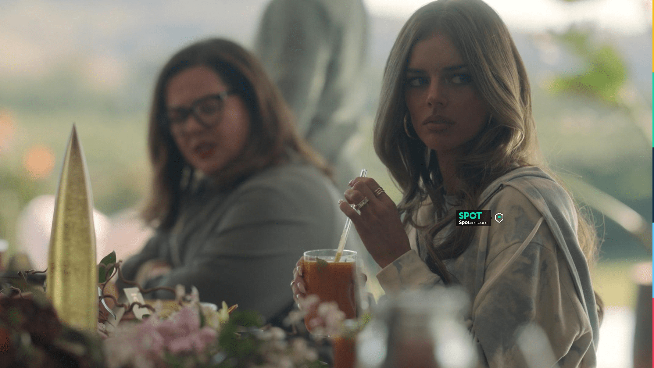 Sundown By Splendid French Terry Hoodie worn by Jessica Chandler ...