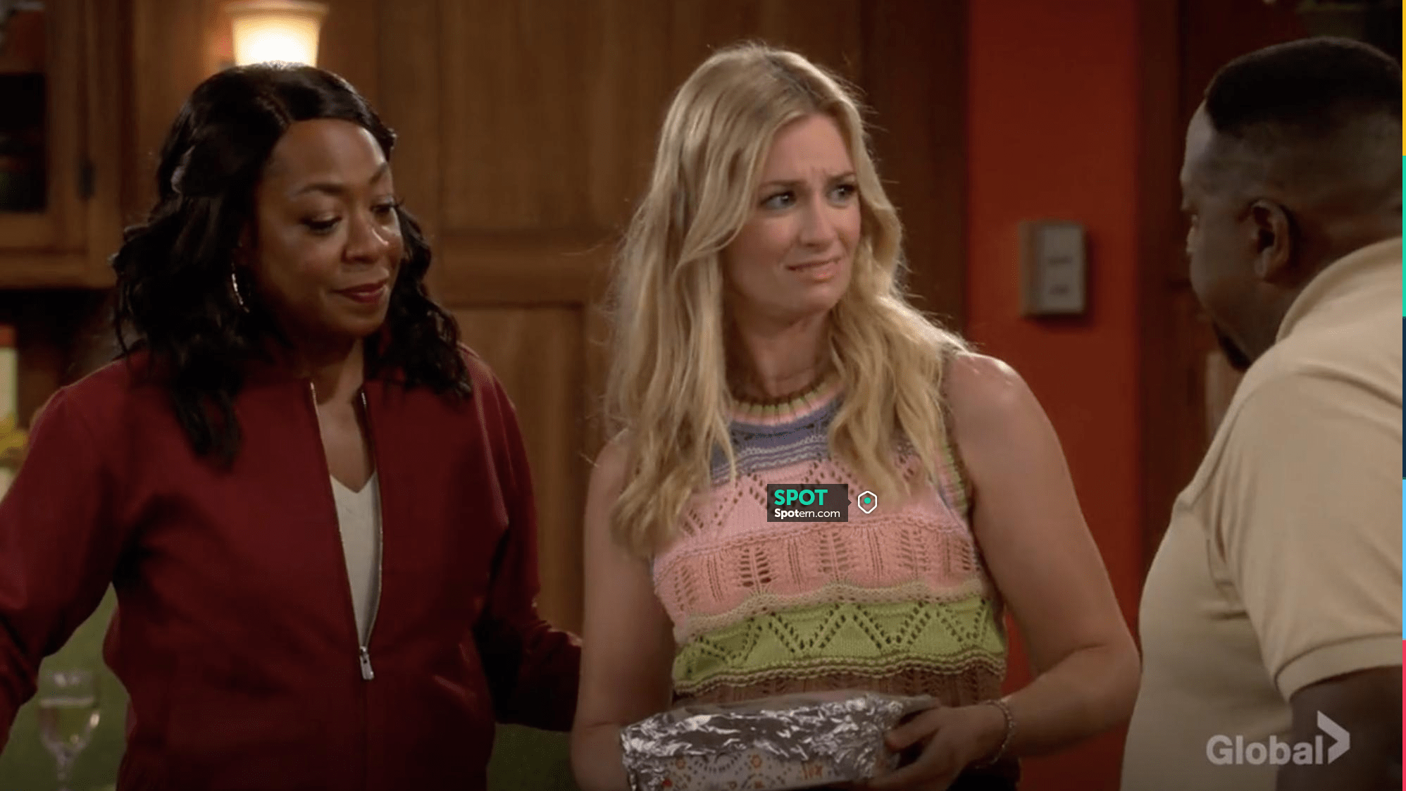 Zara Crochet Knit Top worn by Gemma (Beth Behrs) as seen in The ...