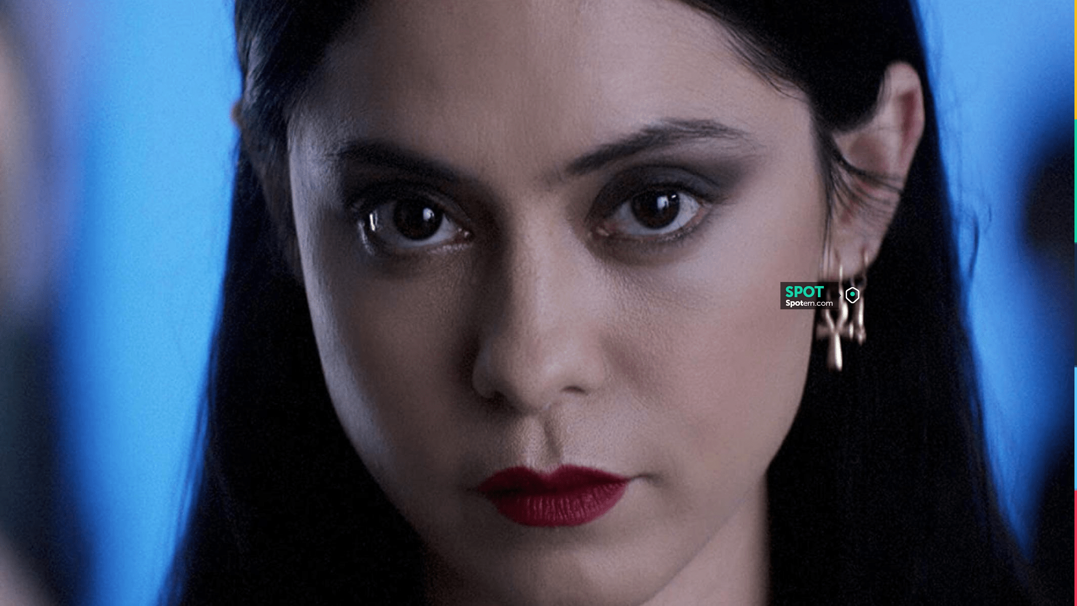 Ankh Gold Cross Earrings worn by Lisa Nova (Rosa Salazar) as seen in ...