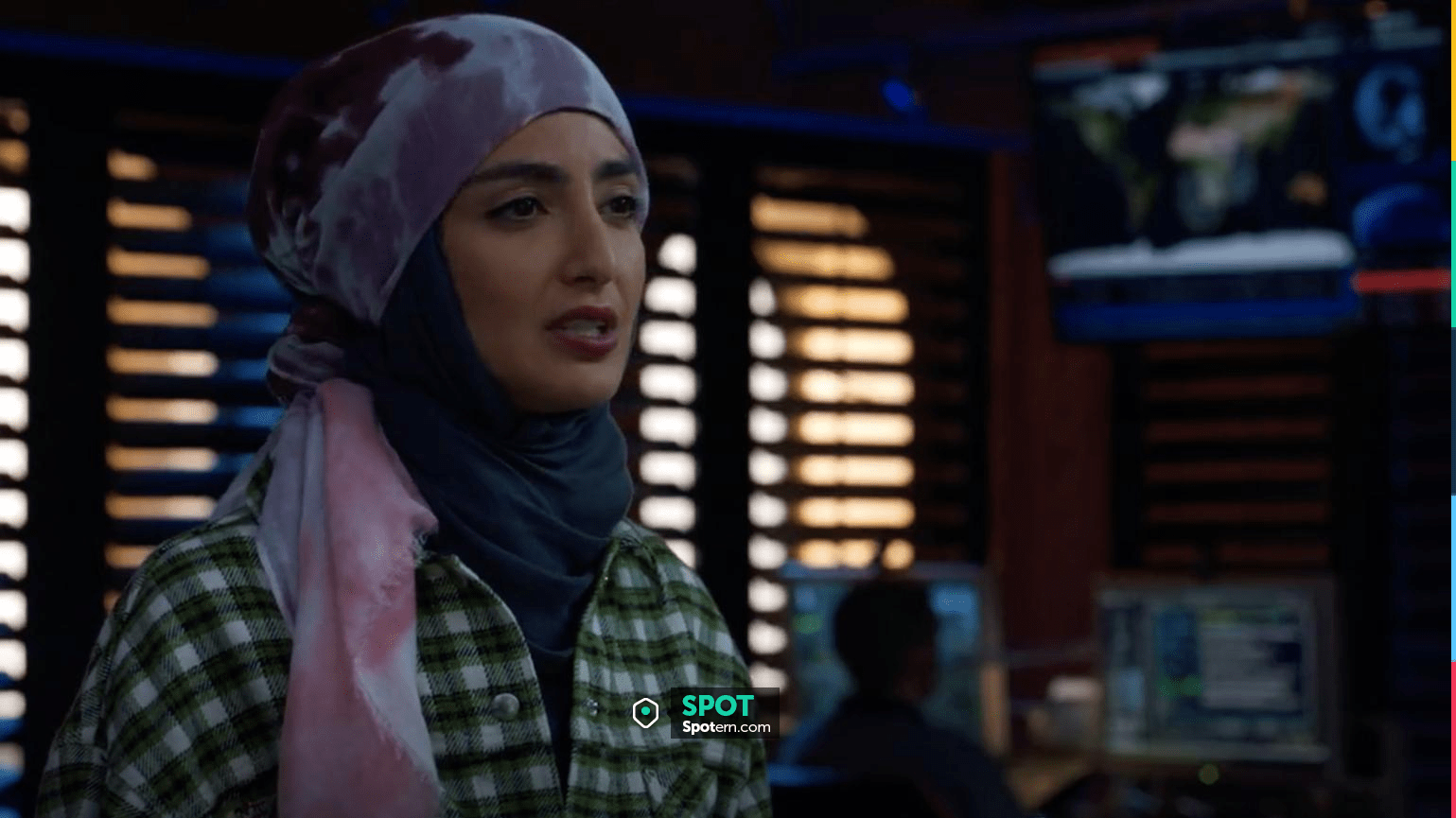 BDG Claire Cropped Flannel Shirt Jacket worn by Special Agent Fatima ...