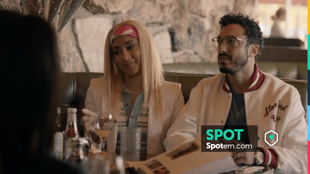 Stanford University white varsity jacket worn by Derek DuBois (Wade ...