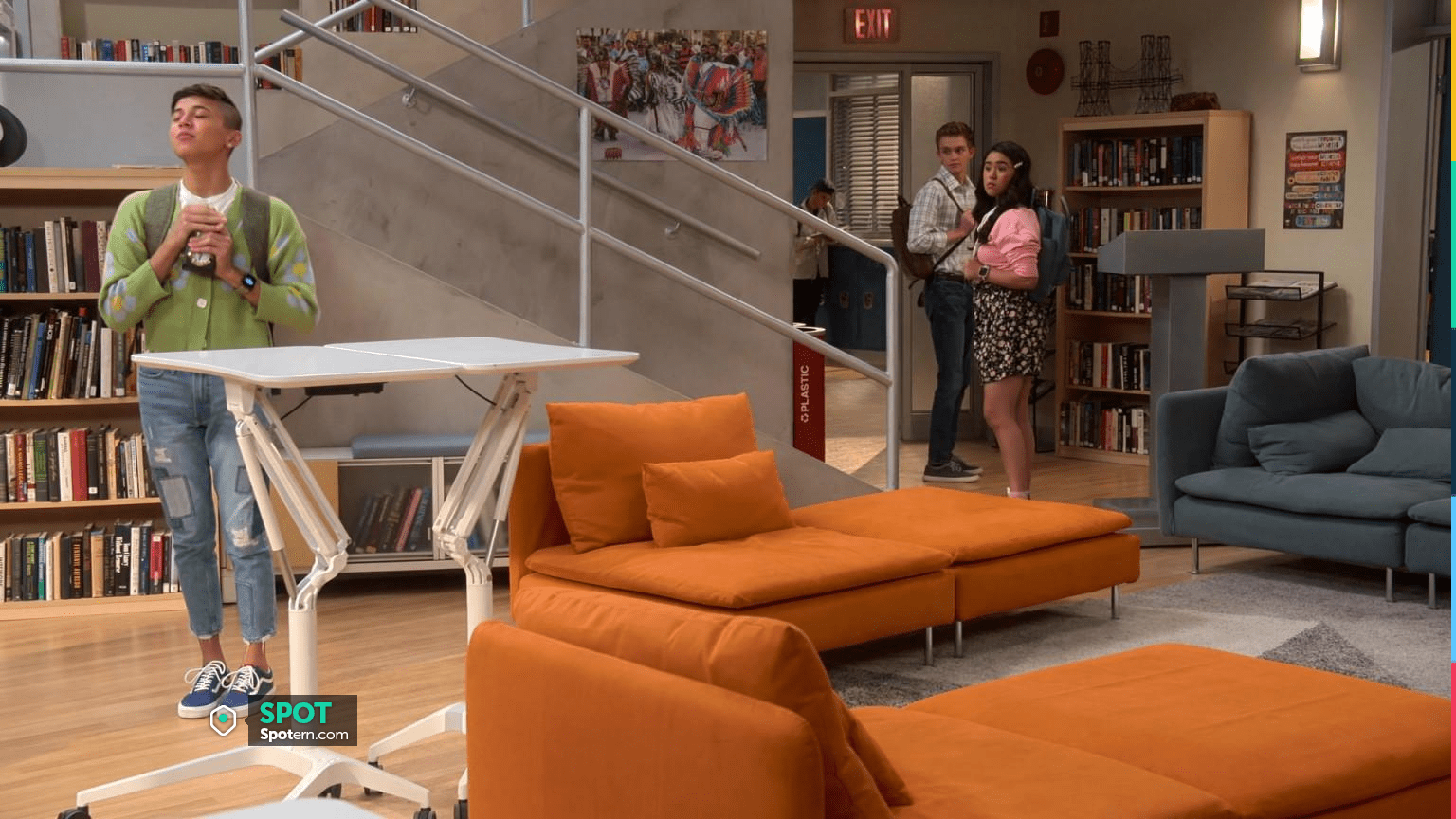 Vans Old Skool sneakers in blue worn by Miles Mendelson (Adrian Matthew ...