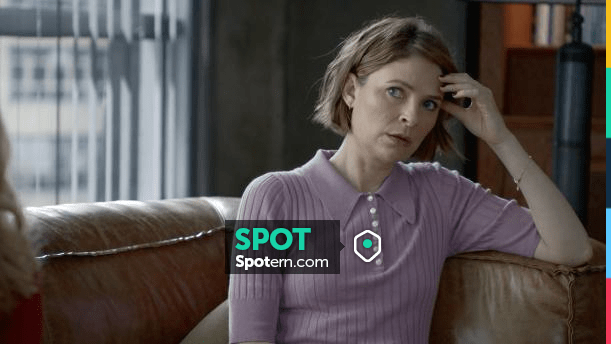 LK Bennett Marina Polo Shirt in pink worn by Taylor Rentzel (MacKenzie ...