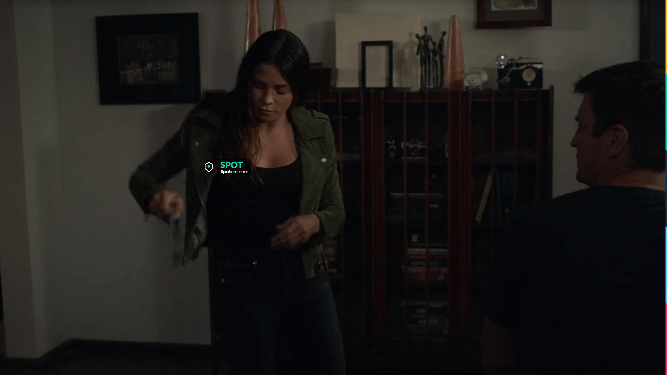 Bailey Nune's (Jenna Dewan) Blank NYC Green Suede Jacket en The Rookie ...