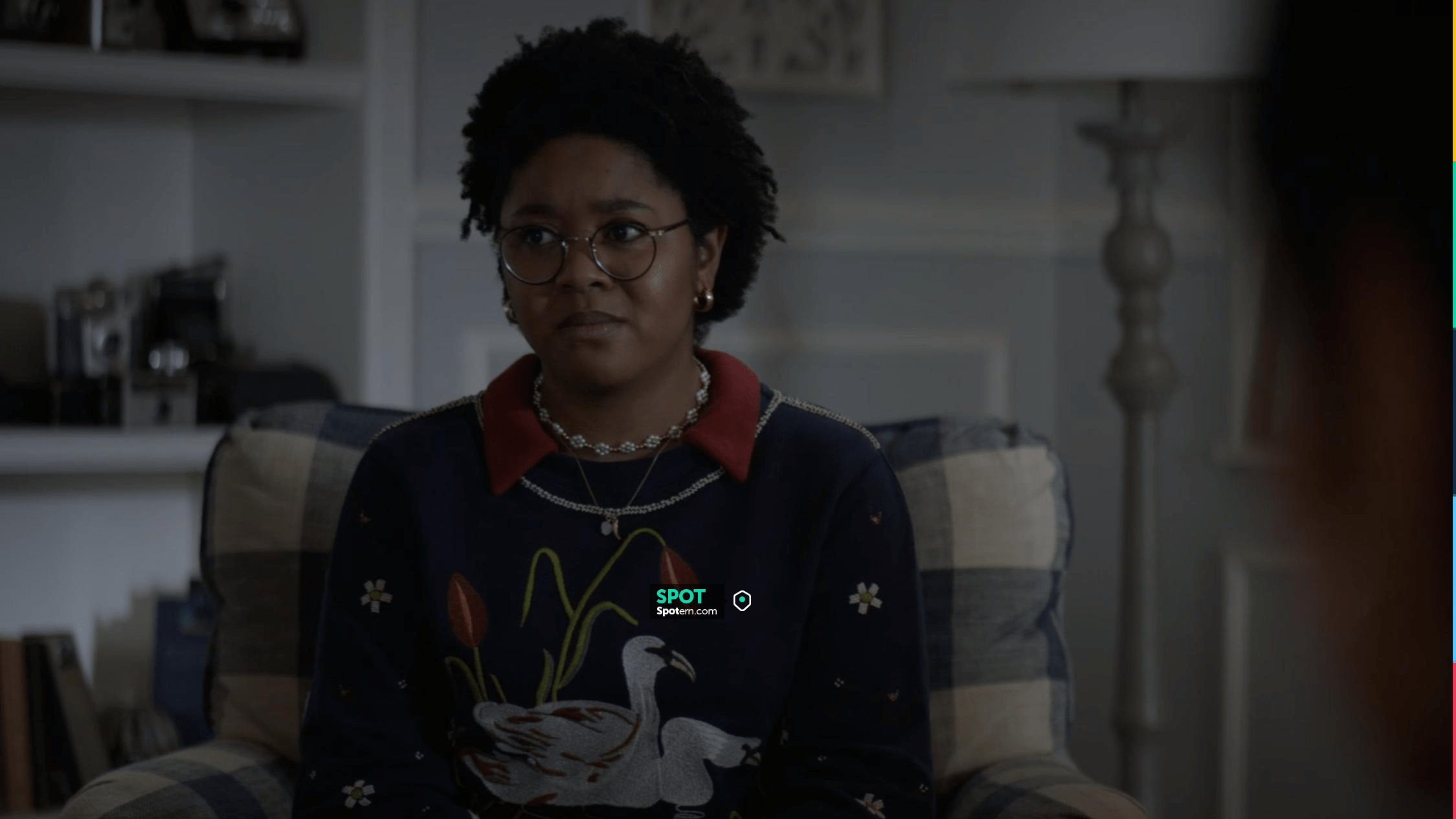 Anthropologie Embroided Sweatshirt worn by Beth Chapel (Anjelika ...