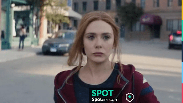 Burgundy Hoodie worn by Wanda Maximoff (Elizabeth Olsen) in WandaVision ...