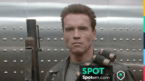 Motorcycle leather jacket worn by The Terminator (Arnold Schwarzenegger ...