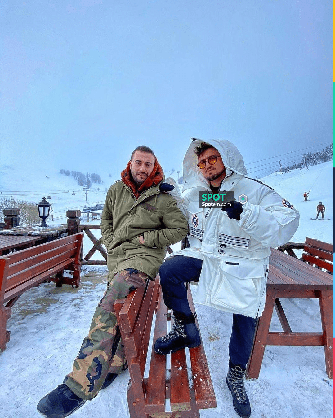 The white parka coat Canada Goose x Angel Chen worn by Cengiz Ünder on ...