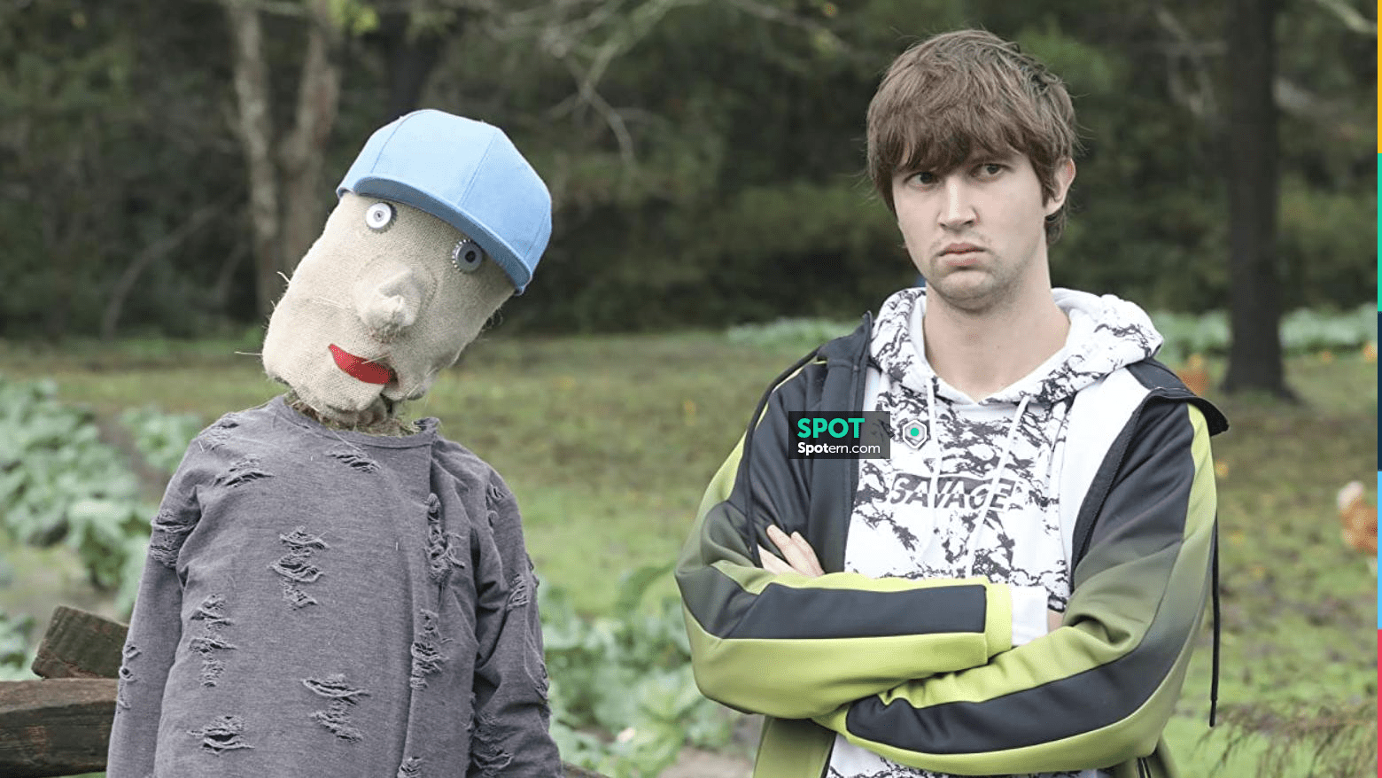 White Marble "Savage" Hoodie worn by Lloyd 'Shrub' Mallet (Sam Straley ...