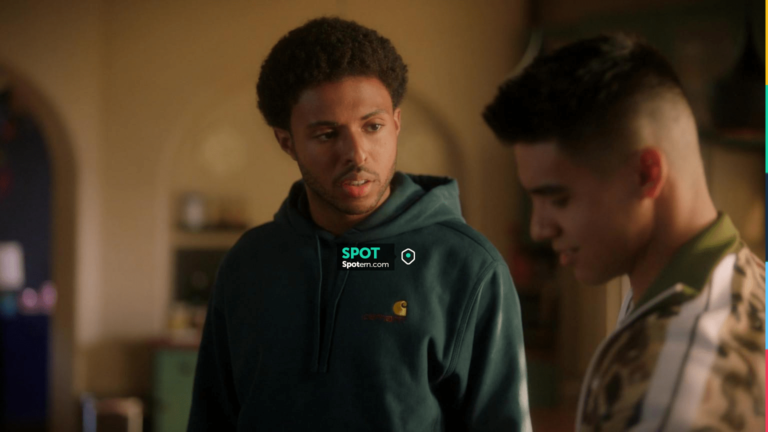 Carhartt Green Hoodie Grove Green worn by Doug (Diggy Simmons) as seen ...