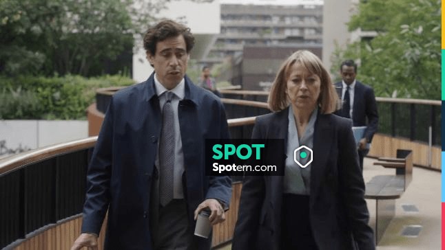 Fold Harrow Blouse Pale Blue Silk worn by Hannah Stern (Nicola Walker ...