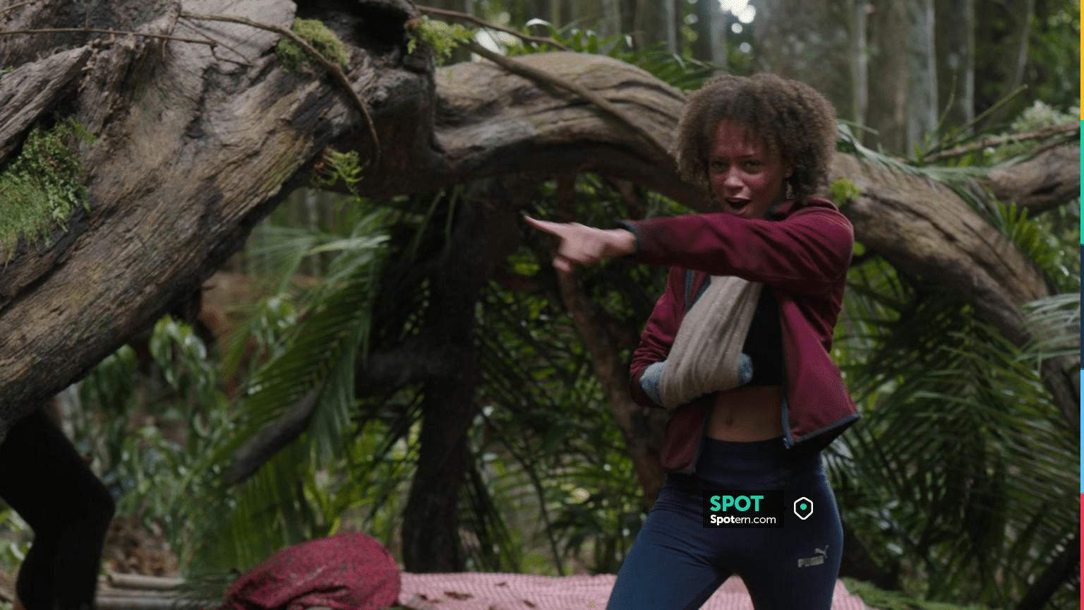 Puma legging in blue worn by Rachel Reid (Reign Edwards) as seen in The ...