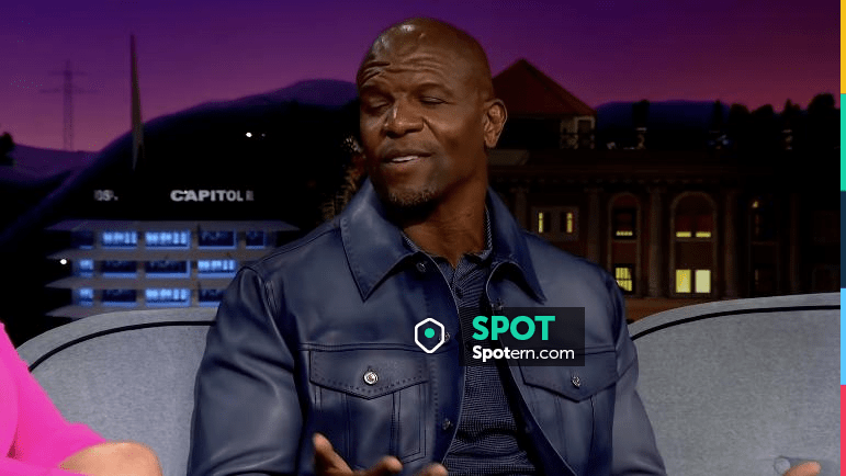 Blue Leather Jacket worn by Terry Crews as seen in The Late Late Show ...
