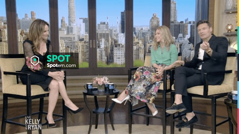 Elliatt black floral embroidered sleeve dress worn by Amy Brenneman in ...