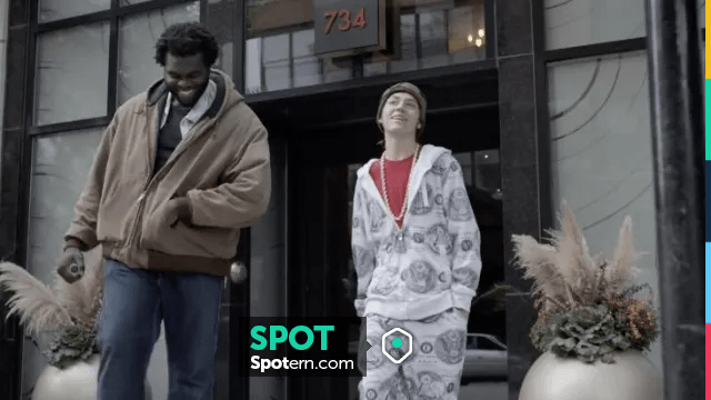 Dollar printed hooded lsweatshirt worn by Carl Gallagher (Ethan ...