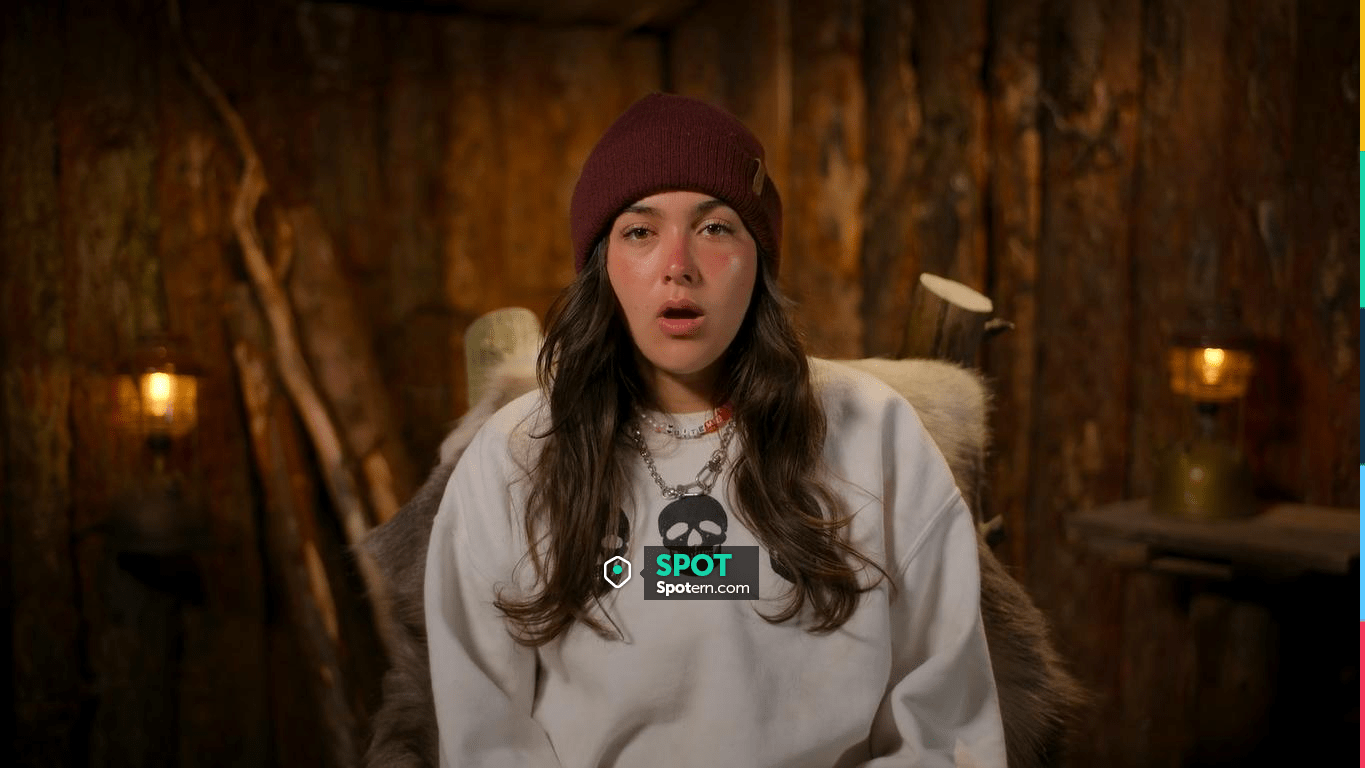 Skull Print Sweatshirt worn by Devon Smith in Snowflake Mountain ...