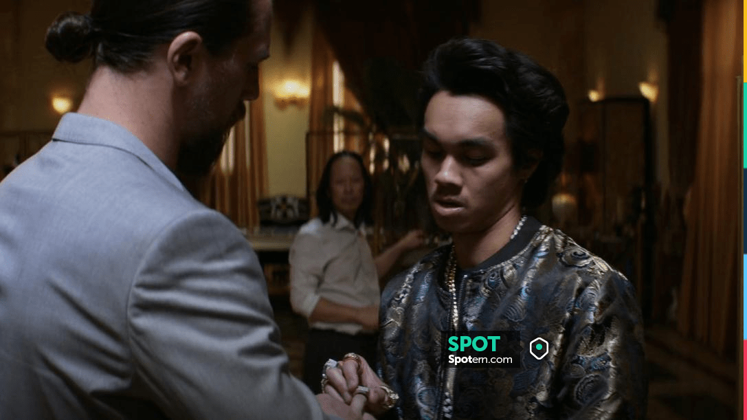 Jogal Flo­ral Bomber Jack­et worn by Manny (Rigo Sanchez) as seen in ...