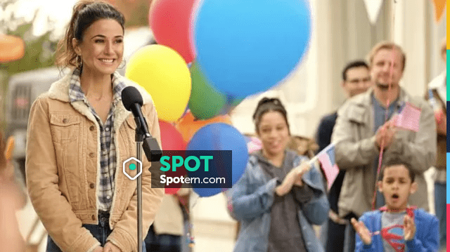 Roxy Corduroy Sherpa Jacket worn by Lana Lang Cushing (Emmanuelle Chriqui) as seen in Superman ...