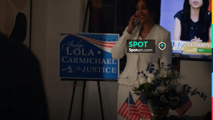 Christopher John Rogers White Blazer worn by Lola Carmichael (Simone ...