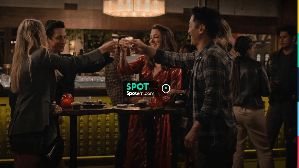 Ba&Sh Hali Metallic Print Silk Blend Maxi Dress worn by Amy (Angelique ...