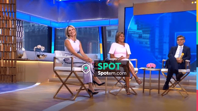 Fleur Du Mal Belted Silk Trousers worn by Amy Robach as seen in Good ...