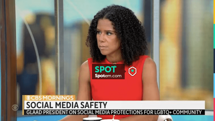 Calvin Klein Sleeveless Cross Sheath with Center Front Keyhole in red ...