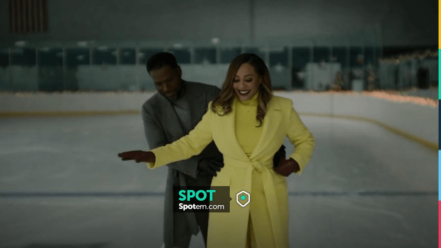 Karen Millen Italian Wool Cashmere Notch Neck Coat usado por Tracy ...