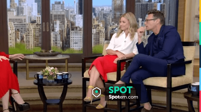 Gianvito Rossi Portofino Leather Sandals worn by Kelly Ripa as seen in ...