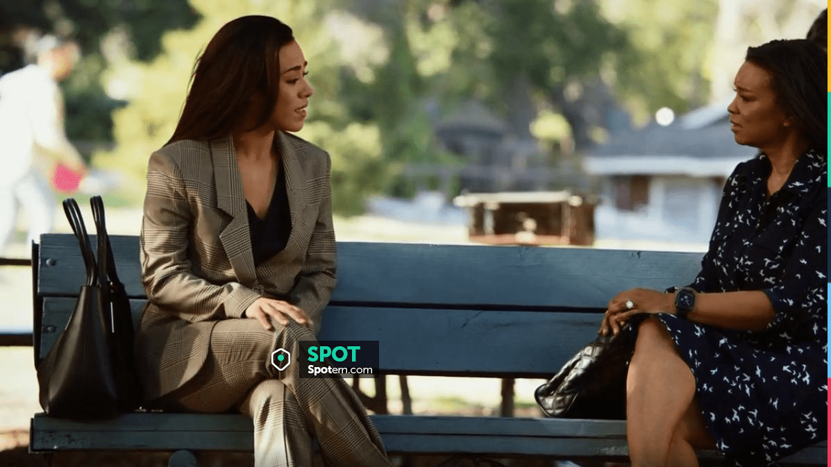 Boss Ton­ka Plaid Pants worn by Emily Lopez (Jessica Camacho) as seen ...