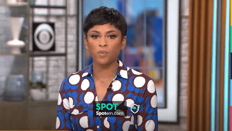 J. McLaughlin Brynn Dress in Malmo Poppy worn by Jericka Duncan as seen ...