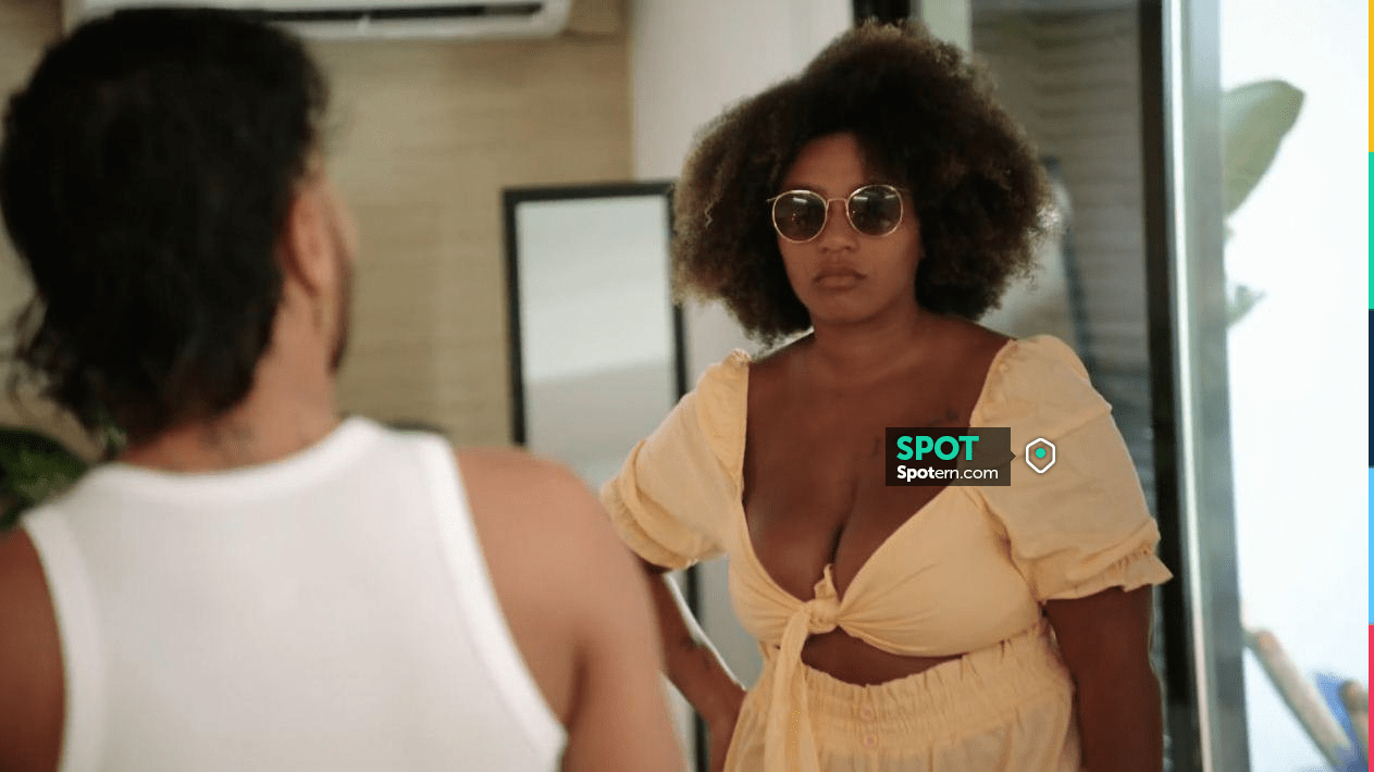 Petal and Pup Kamea Tie Front Midi Dress worn by Marina Gregory as seen in All Star Shore ...