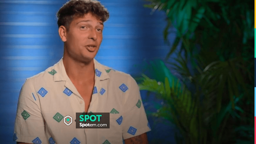 Zara Jacquard Di­a­mond Shirt worn by Casey as seen in FBOY Island ...