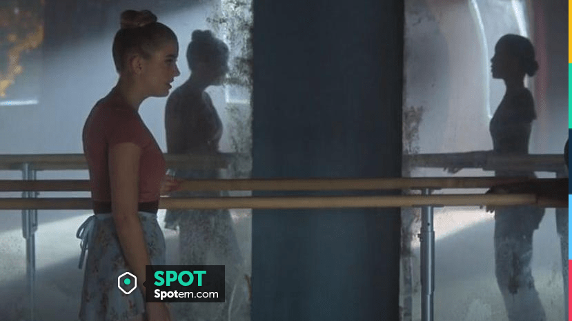 Vivace Dancewear LIight Turqiose Floral Wrap Skirt worn by Kelly ...